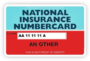 National insurance number replacement card